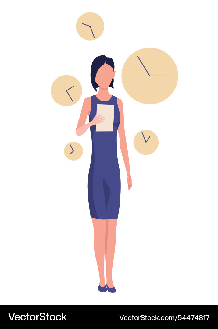 Effective time management efficiency work Vector Image