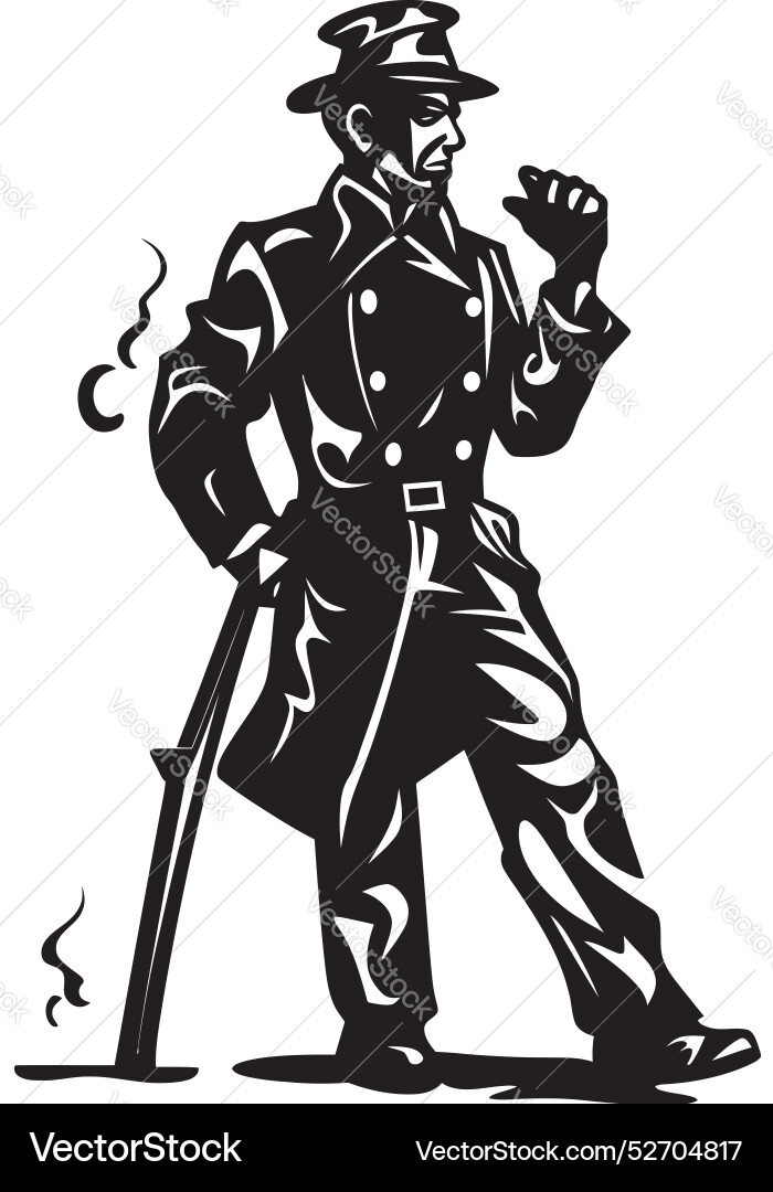 Ember aviator logo a courageous fireman flame Vector Image