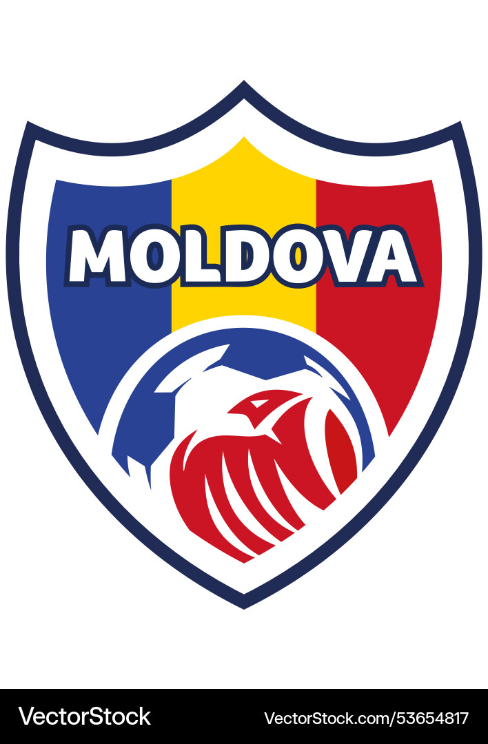 Moldova football team Royalty Free Vector Image