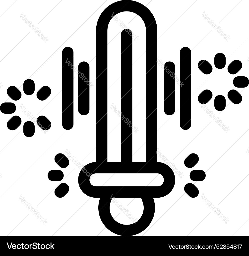 Uv lamp emitting ultraviolet light Royalty Free Vector Image