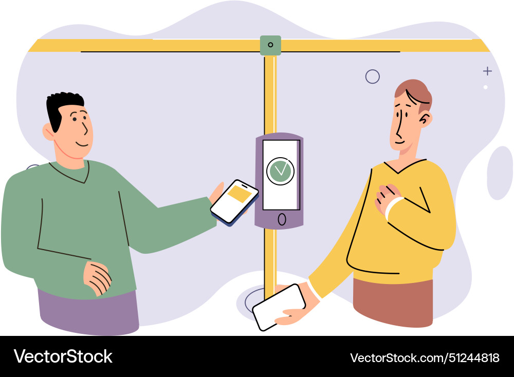 Cashless mobile payments are supported Royalty Free Vector
