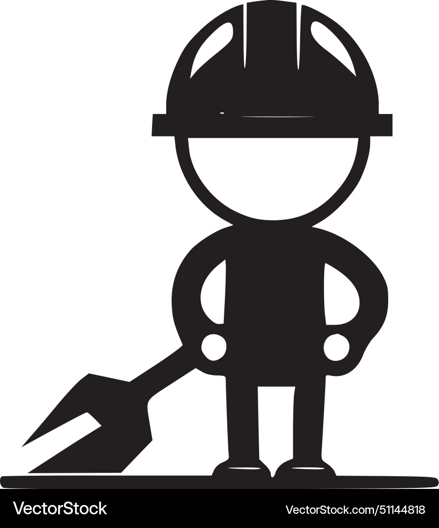 Construction - black and white isolated icon Vector Image