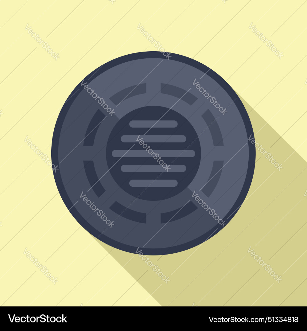 Flat design manhole cover Royalty Free Vector Image