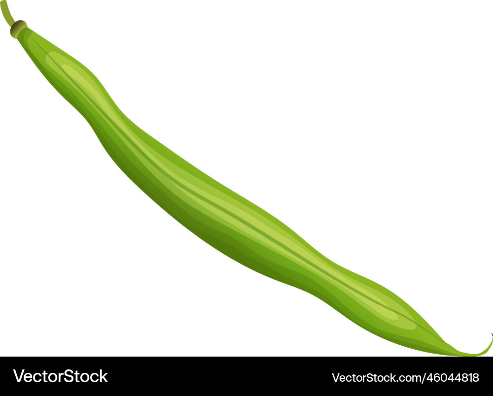 Green bean food cartoon Royalty Free Vector Image