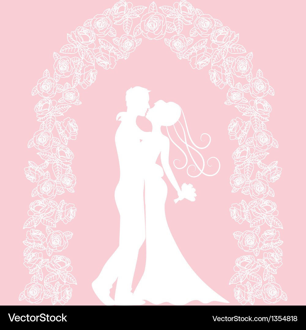 Roses arch Royalty Free Vector Image - VectorStock