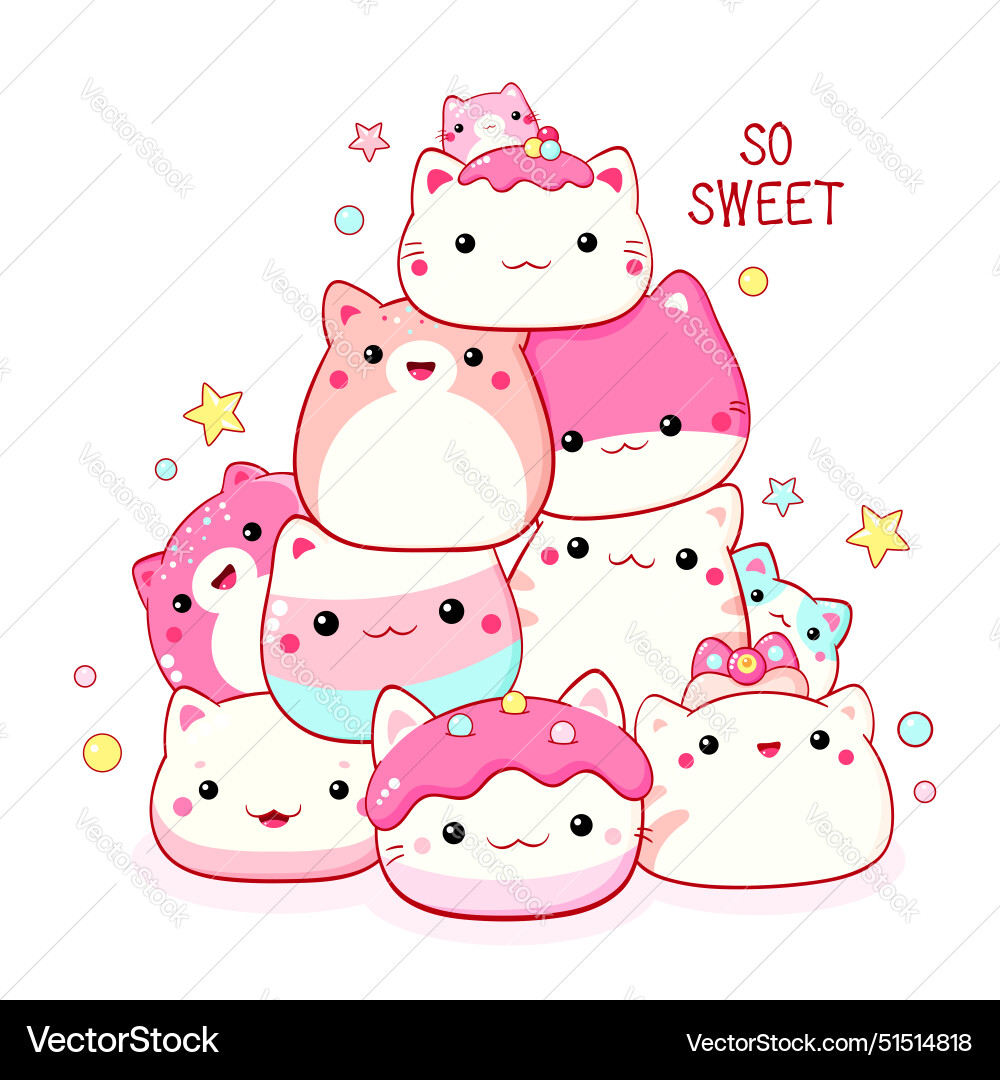 Stack of traditional chinese animal-shaped mantou Vector Image