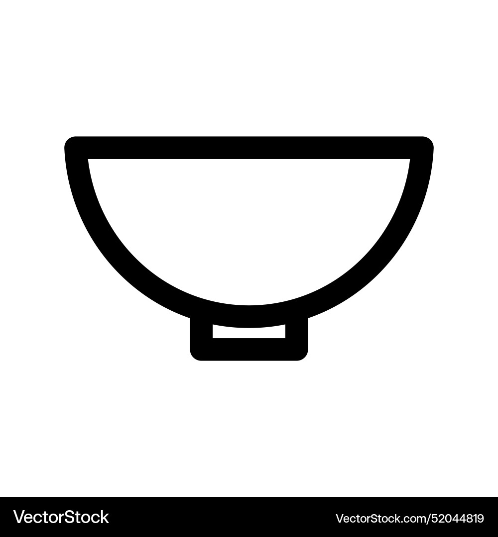 Bowl icon design in filled and outlined style Vector Image