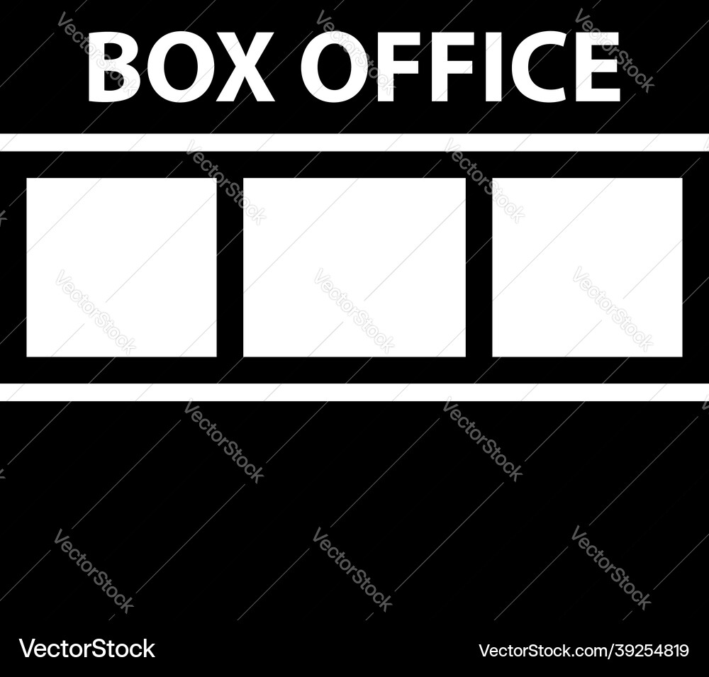 Box office icon Royalty Free Vector Image - VectorStock