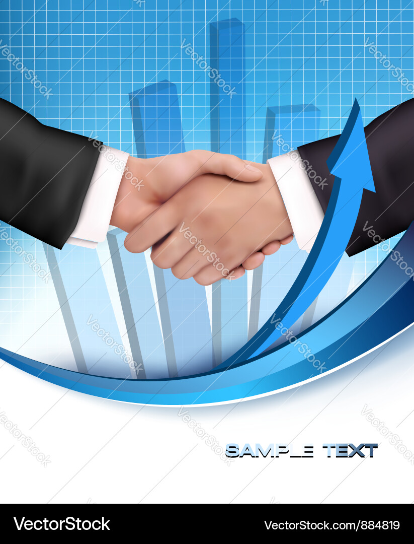 Business people handshake Royalty Free Vector Image