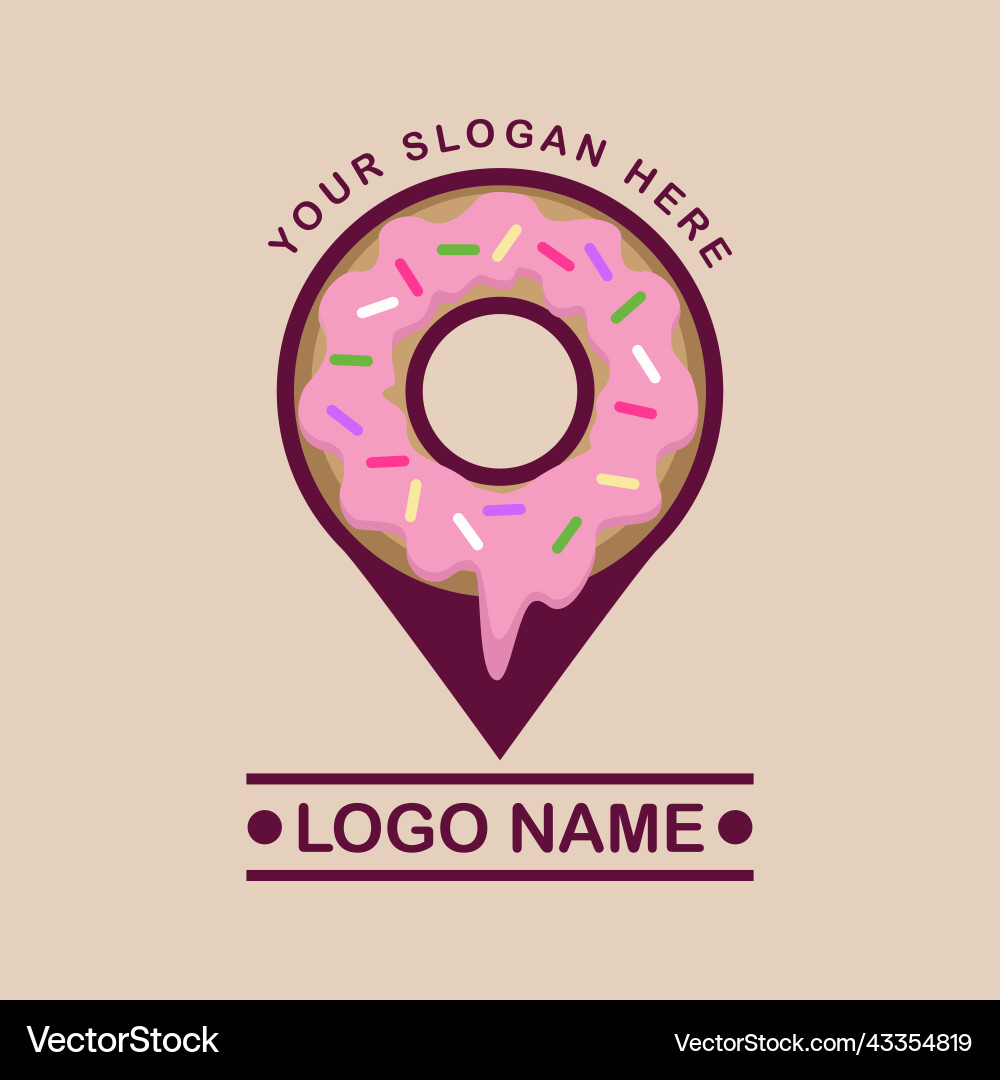 Donuts logo Royalty Free Vector Image - VectorStock