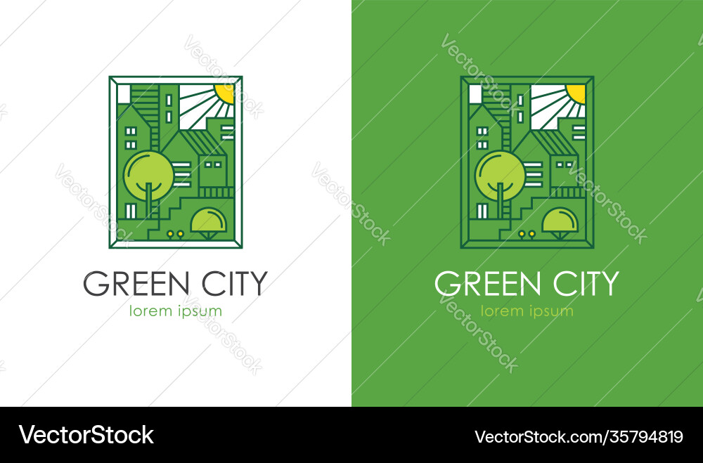 Green city logo Royalty Free Vector Image - VectorStock
