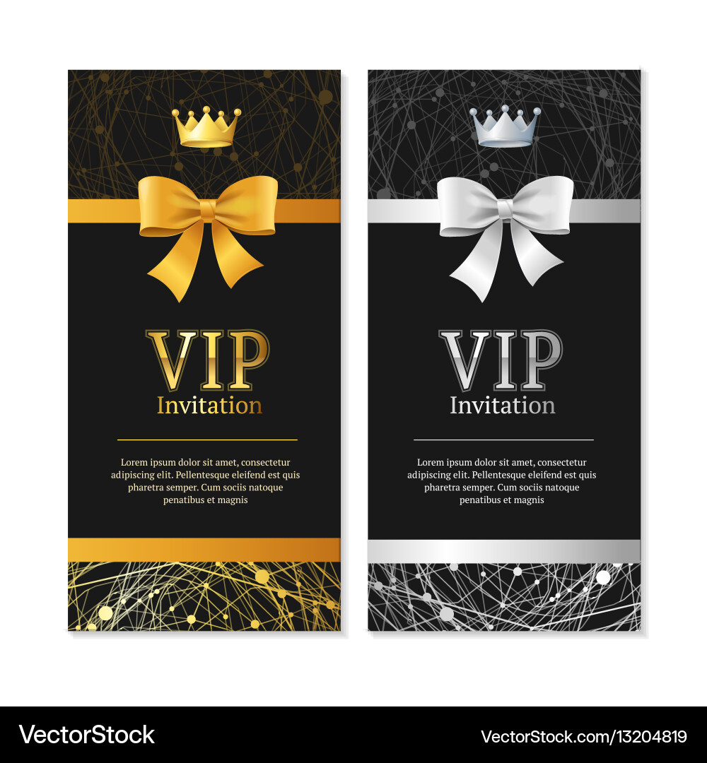 Luxury VIP Card Set Royalty Free Vector Image - VectorStock