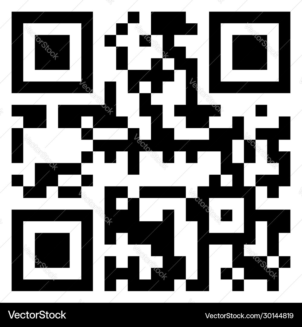 Qr code white black Royalty Free Vector Image - VectorStock