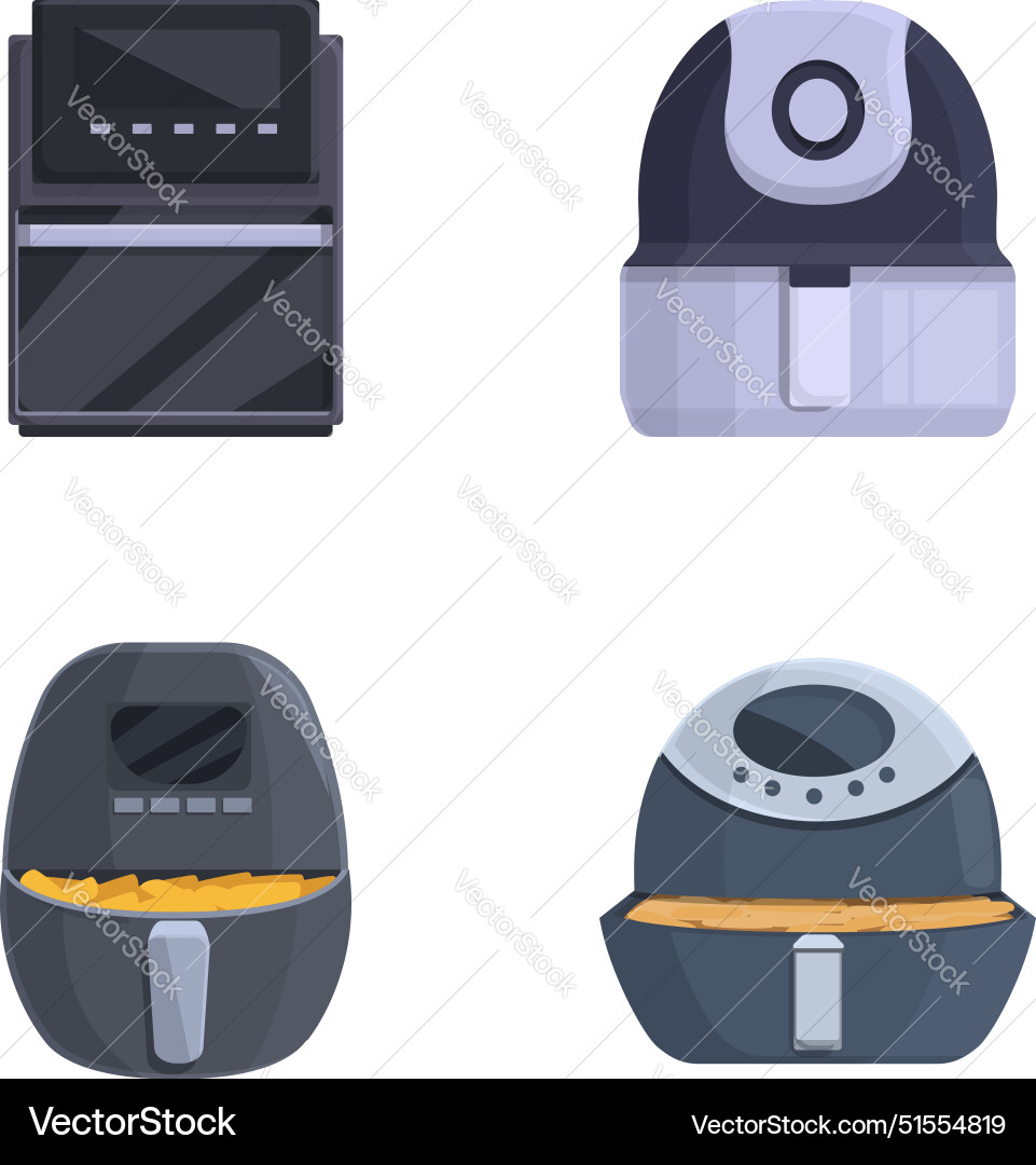 Set of modern kitchen appliances icons Royalty Free Vector