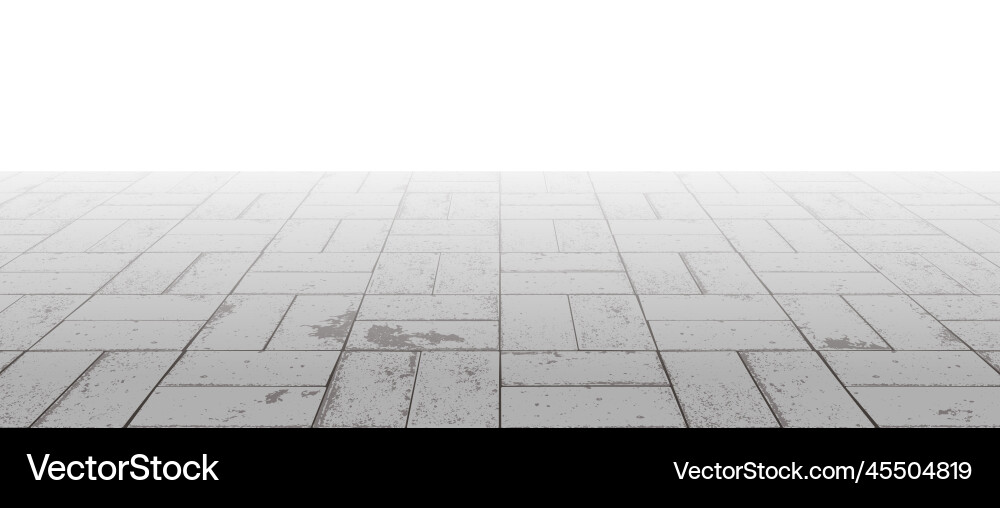 Vanishing perspective concrete crossed block Vector Image