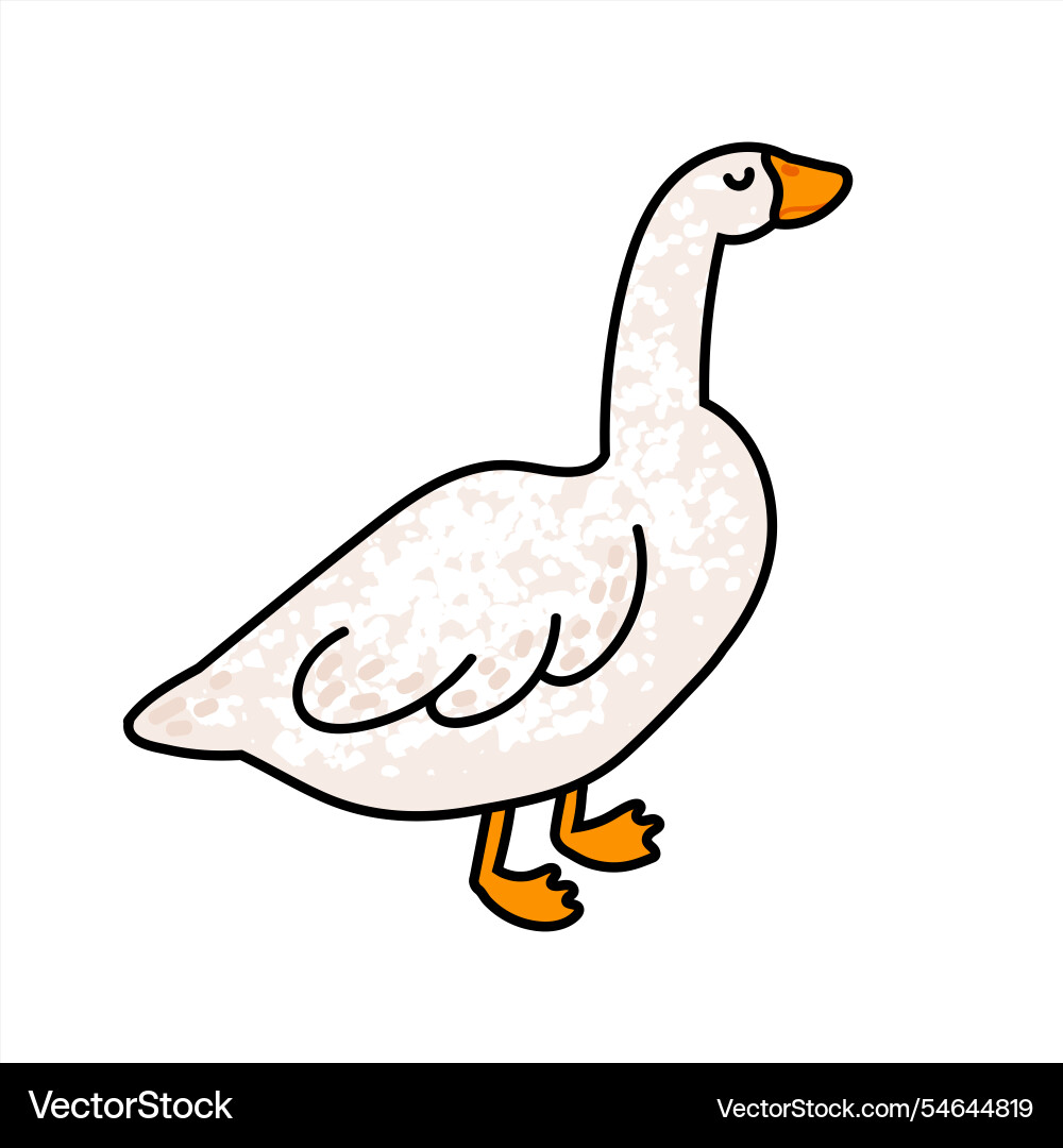 White goose colorful Royalty Free Vector Image