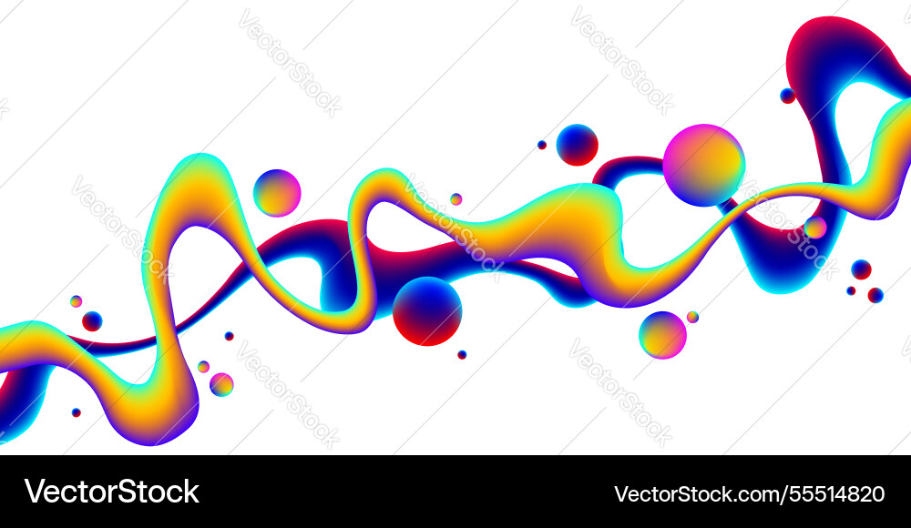 3d abstract colorful fluid design Royalty Free Vector Image