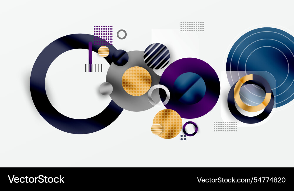 Abstract circle design with overlapping Royalty Free Vector
