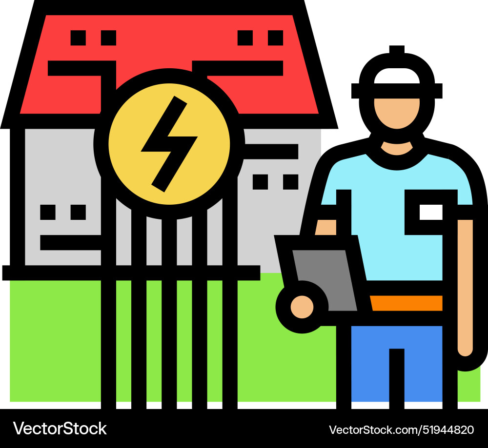 Building envelope inspection color icon Royalty Free Vector