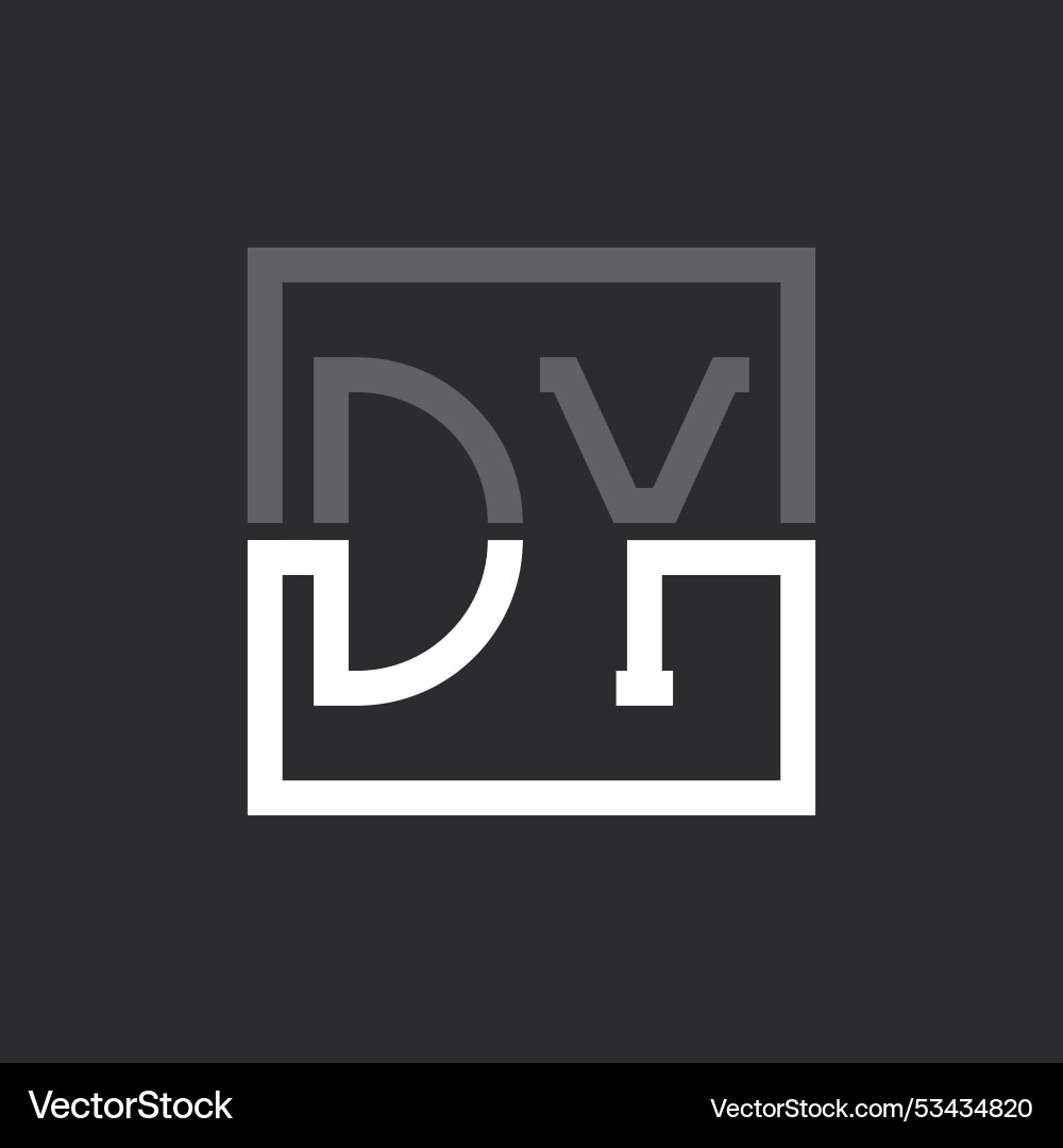 Creative modern minimalist dy letter logo design Vector Image