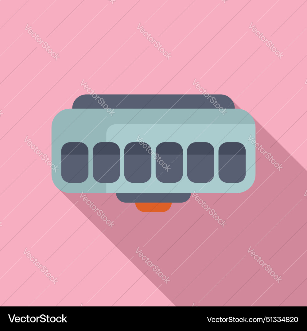 Flat design cartoon bicycle handlebar grip Vector Image