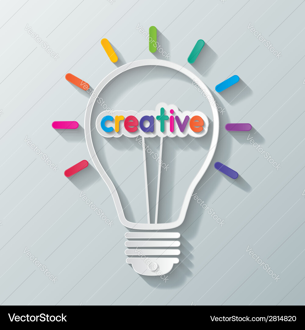Idea creative light bulb Royalty Free Vector Image