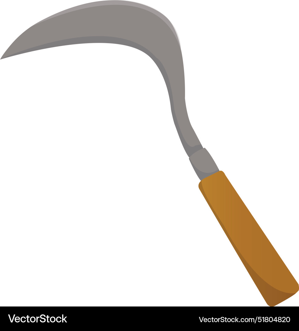 Object of a sickle tool for gardening Royalty Free Vector