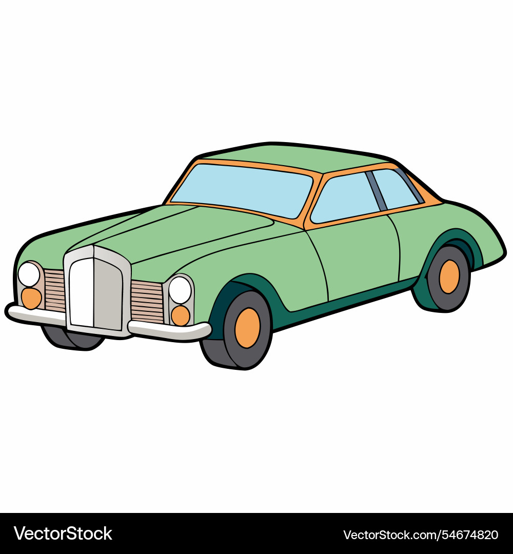 Rolls-royce car flat design Royalty Free Vector Image