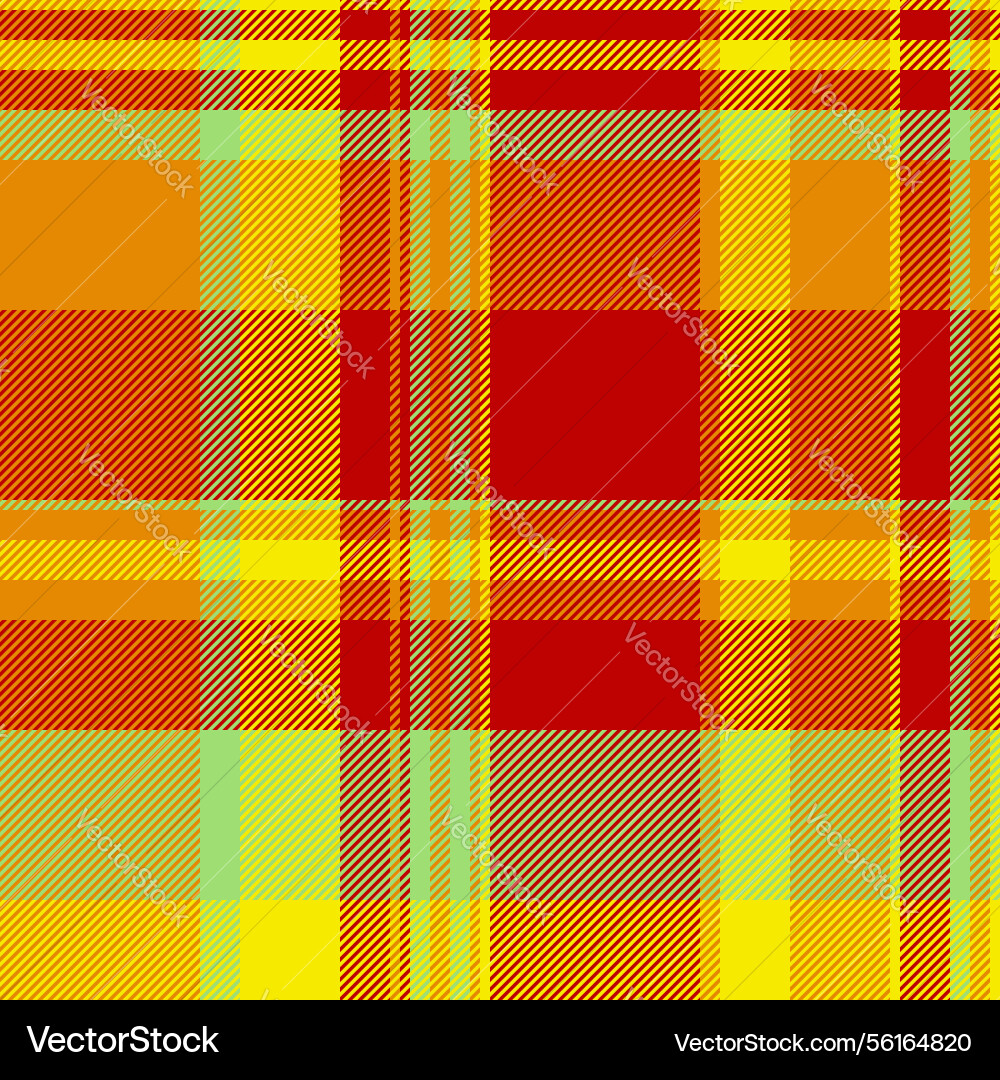 Vibrant plaid pattern in warm autumnal tones Vector Image