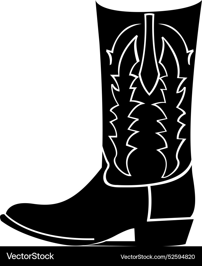 Western cowboy boots with spurs - boot Royalty Free Vector