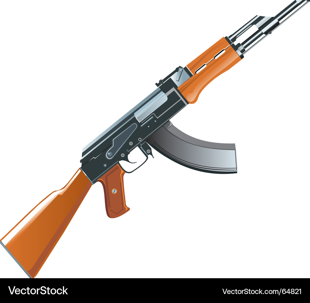 AK-47 Assault Rifle Royalty Free Vector Image - VectorStock