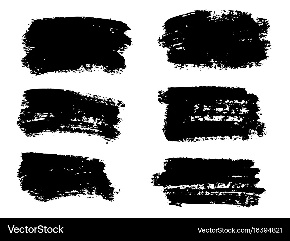 Black paint ink brush stroke line Royalty Free Vector Image