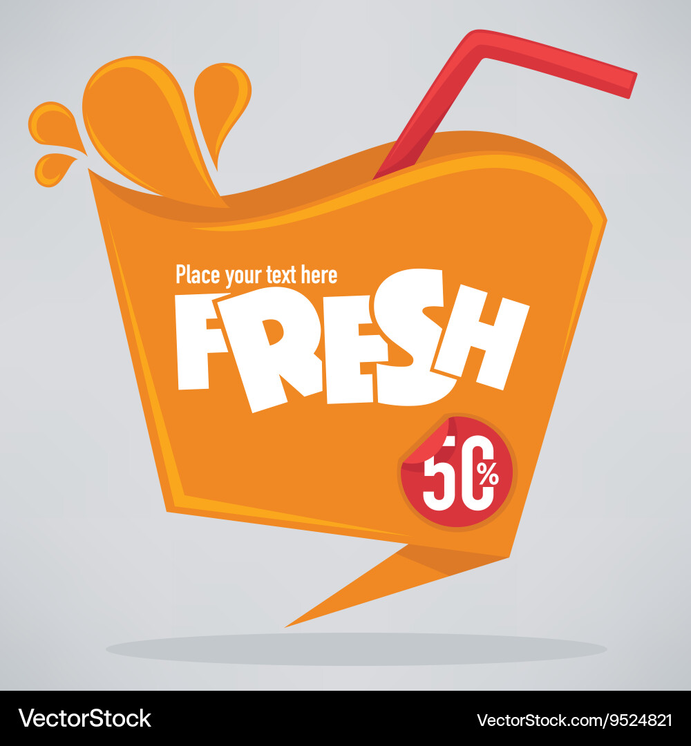 Fresh juice Royalty Free Vector Image - VectorStock