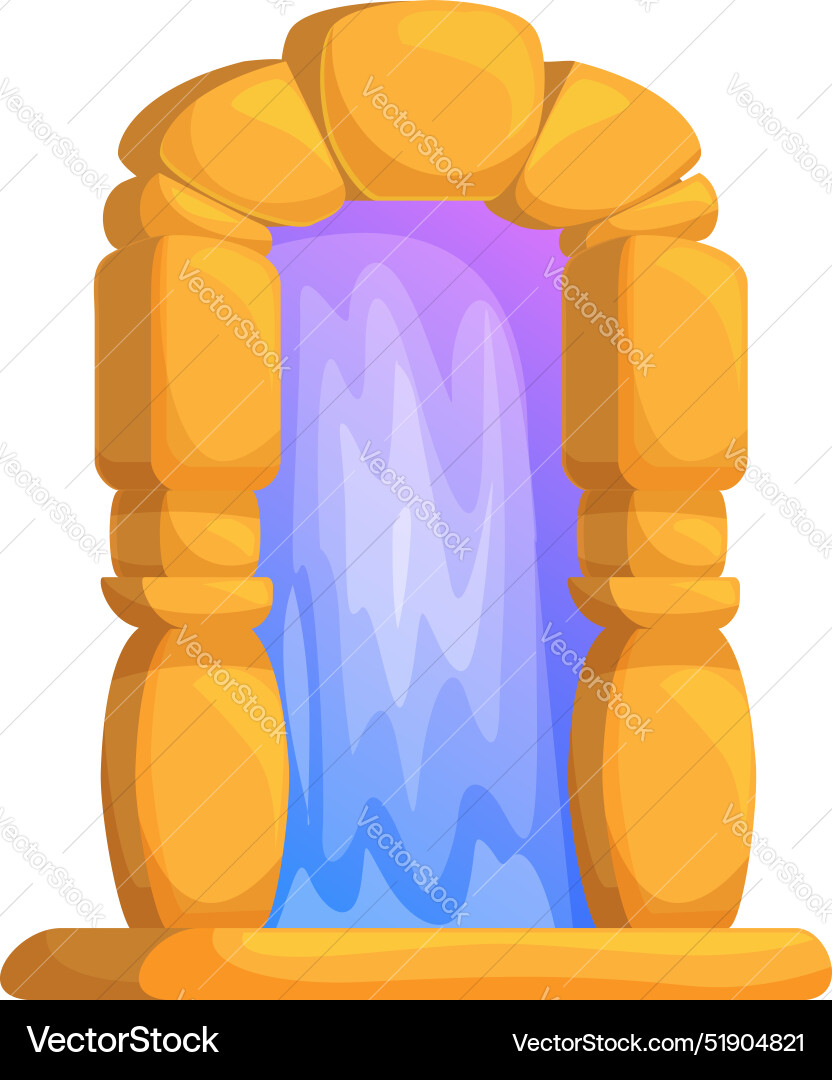 Magical portal glowing with blue and purple light Vector Image