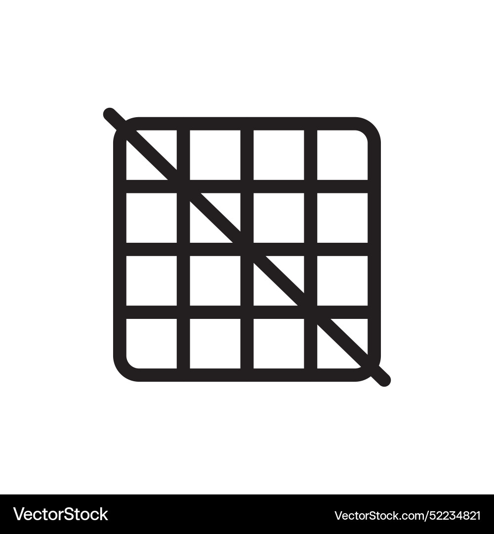 Off the grid icon black line art logo Royalty Free Vector