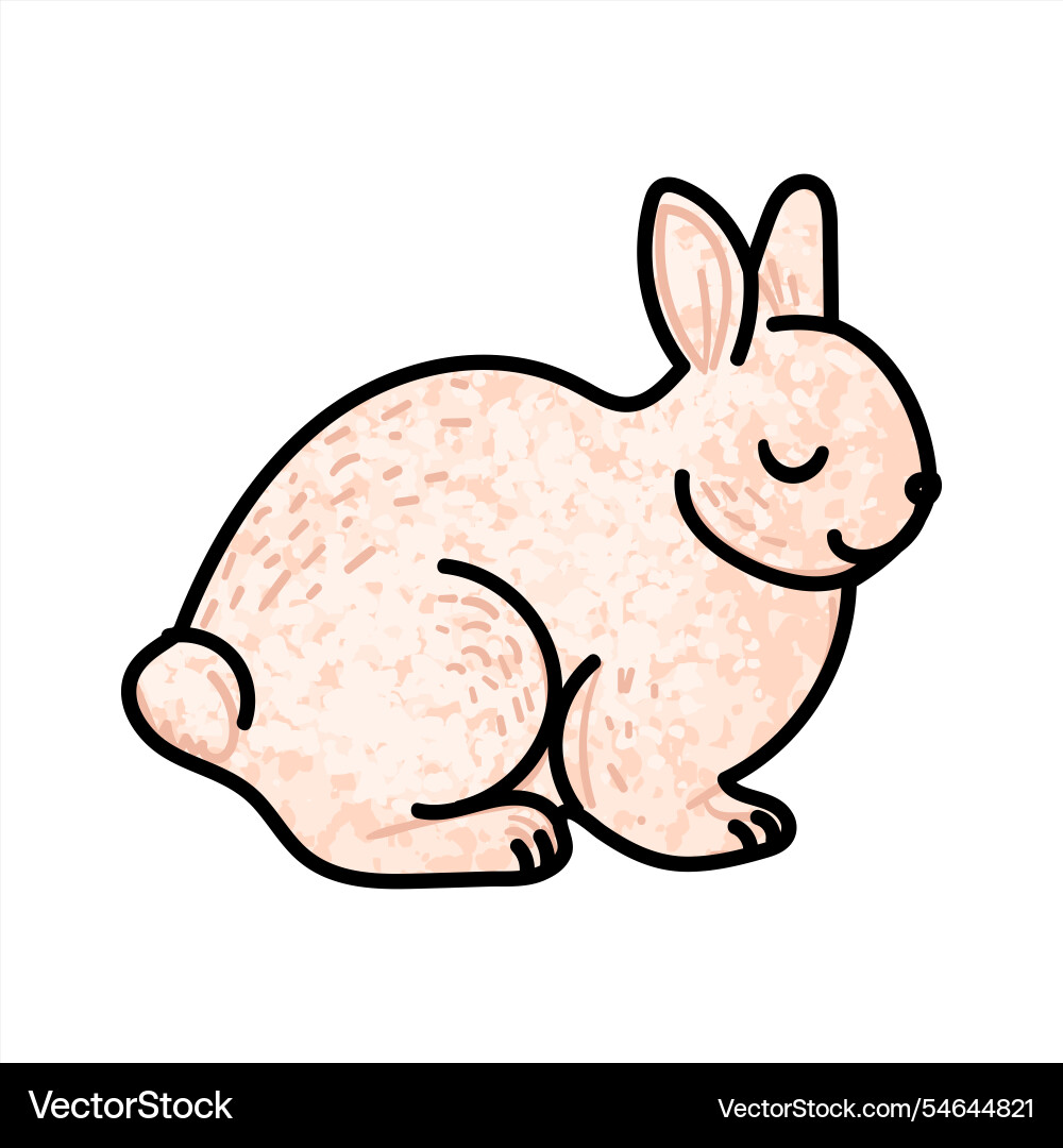 Rabbit colorful Royalty Free Vector Image - VectorStock