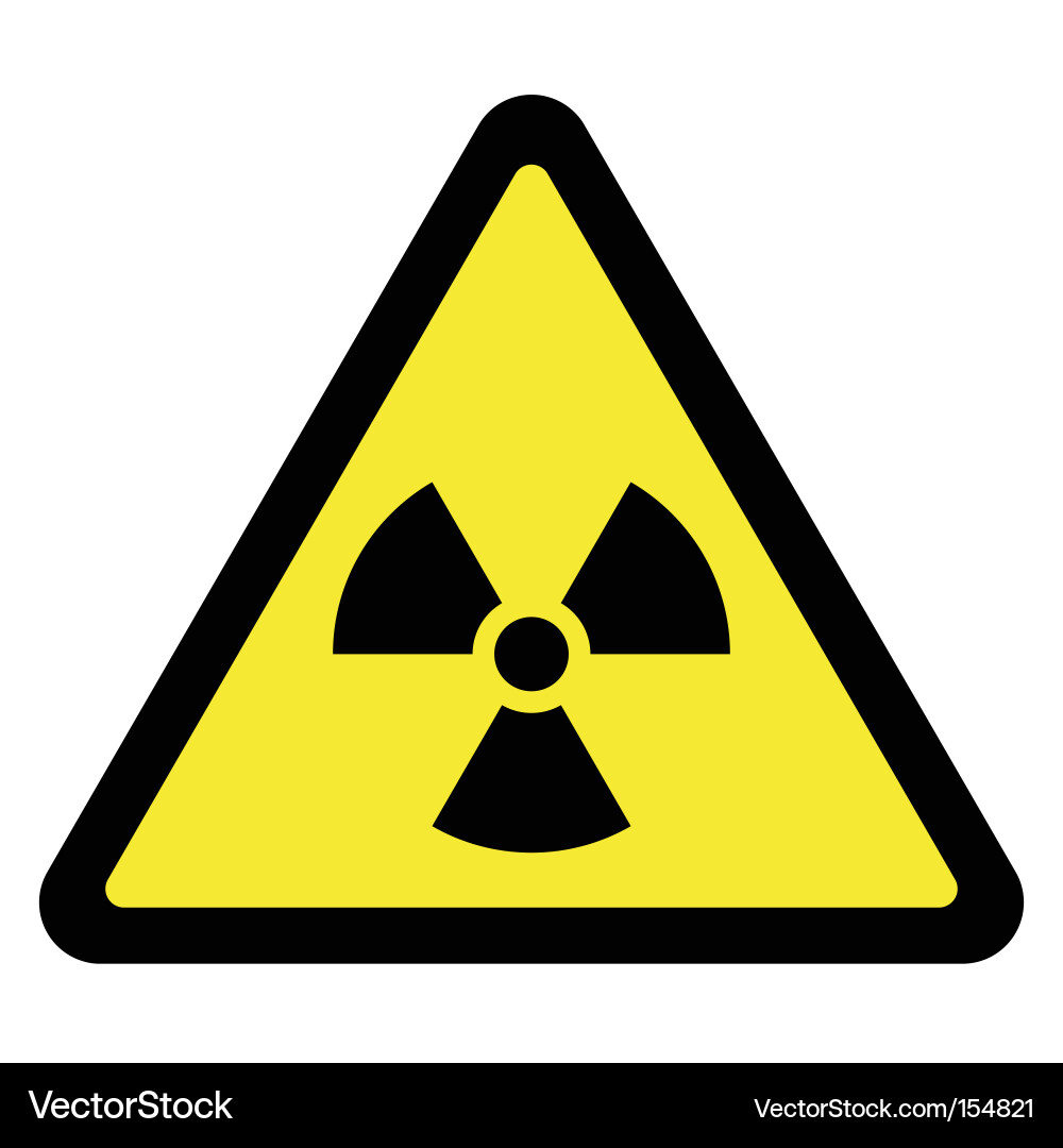 Radiation triangular sign Royalty Free Vector Image