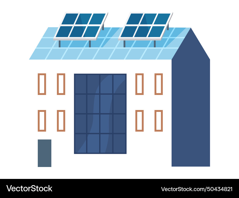 Solar energy cells play crucial role Royalty Free Vector