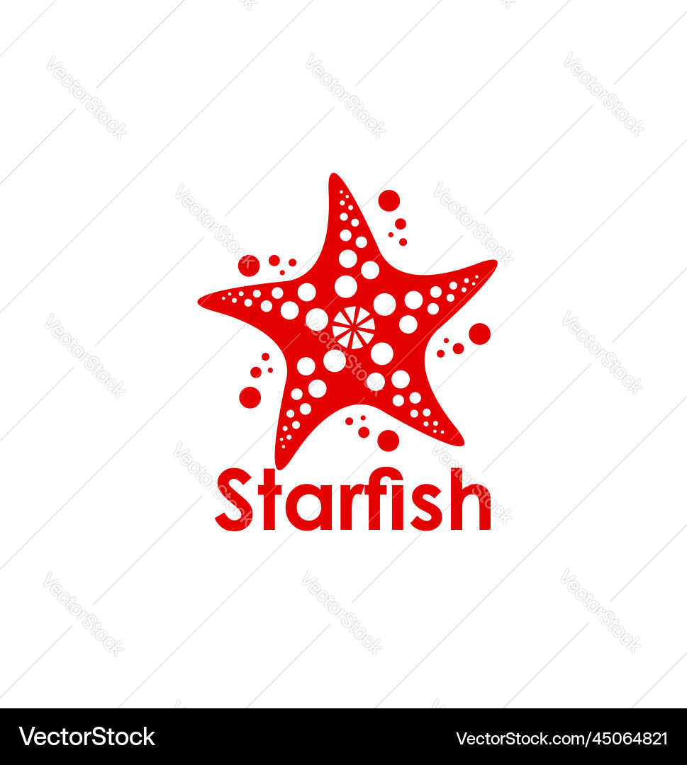 Starfish icon star fish animal abstract symbol Vector Image