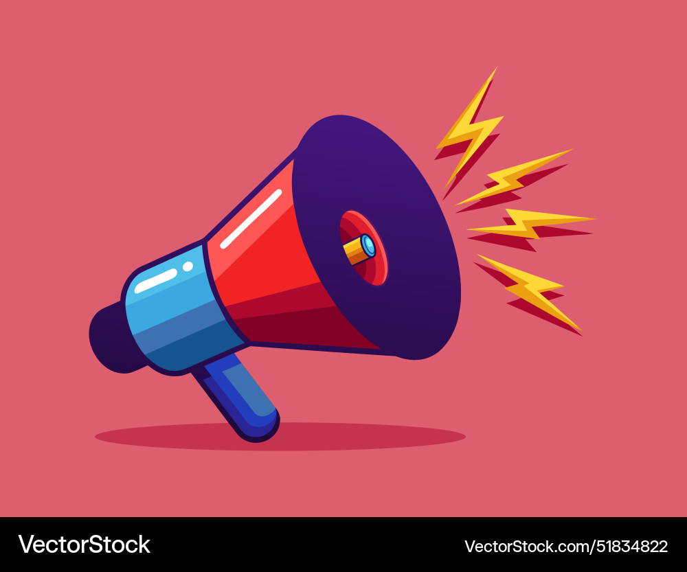 A vibrant handmike Royalty Free Vector Image - VectorStock