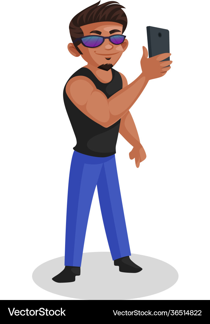 Bodybuilder cartoon character Royalty Free Vector Image