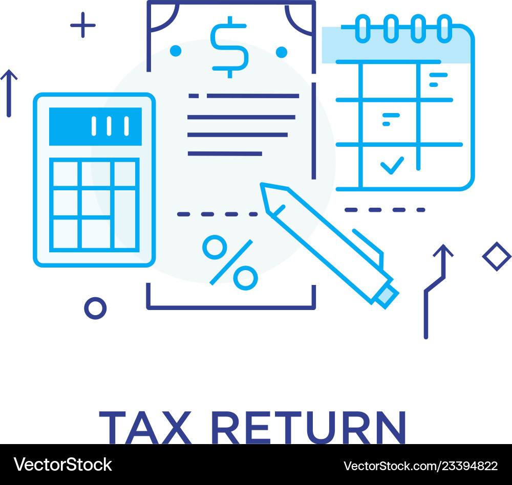 Business Tax Return Calendar Royalty Free Vector Image