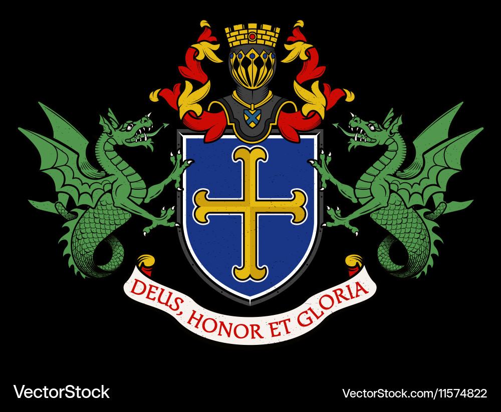 Coat of arms knight Royalty Free Vector Image - VectorStock
