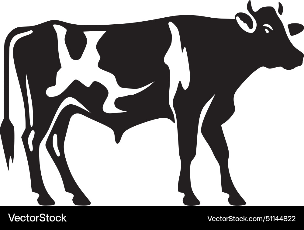 Cow - black and white isolated icon Royalty Free Vector