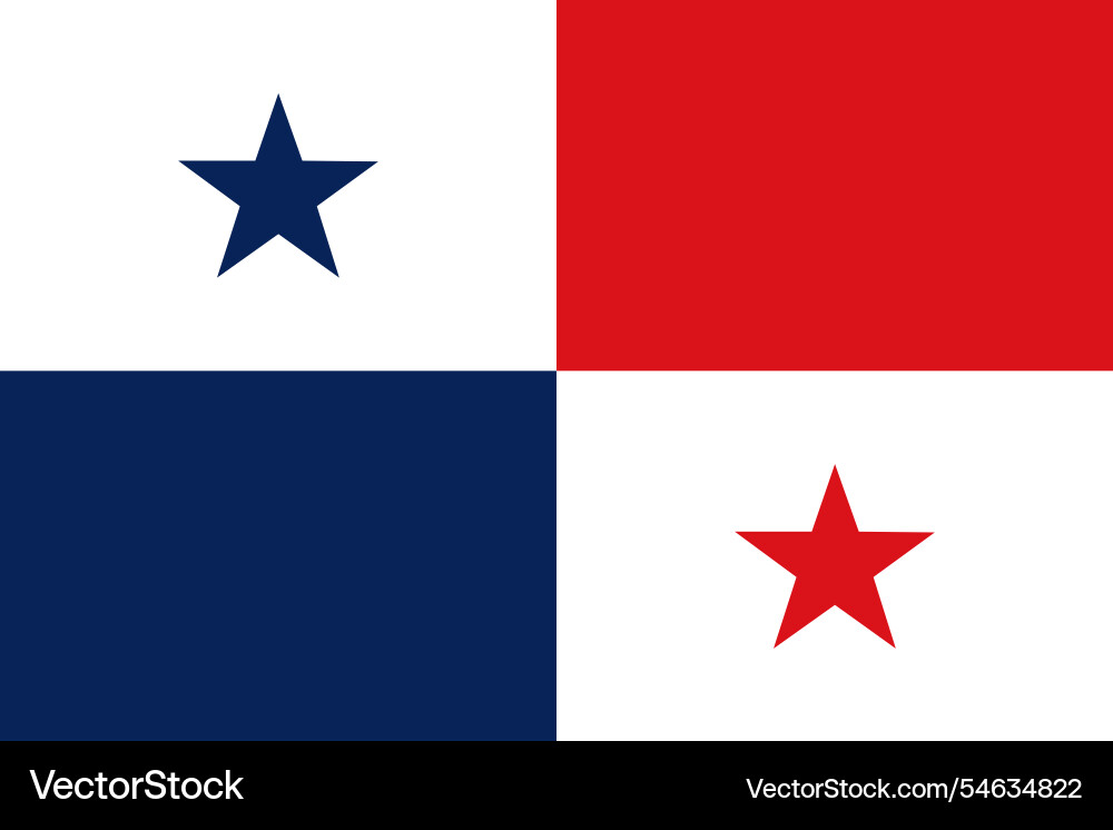 Flag of panama Royalty Free Vector Image - VectorStock
