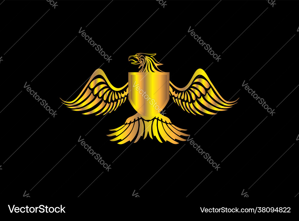 Golden garuda logo Royalty Free Vector Image - VectorStock