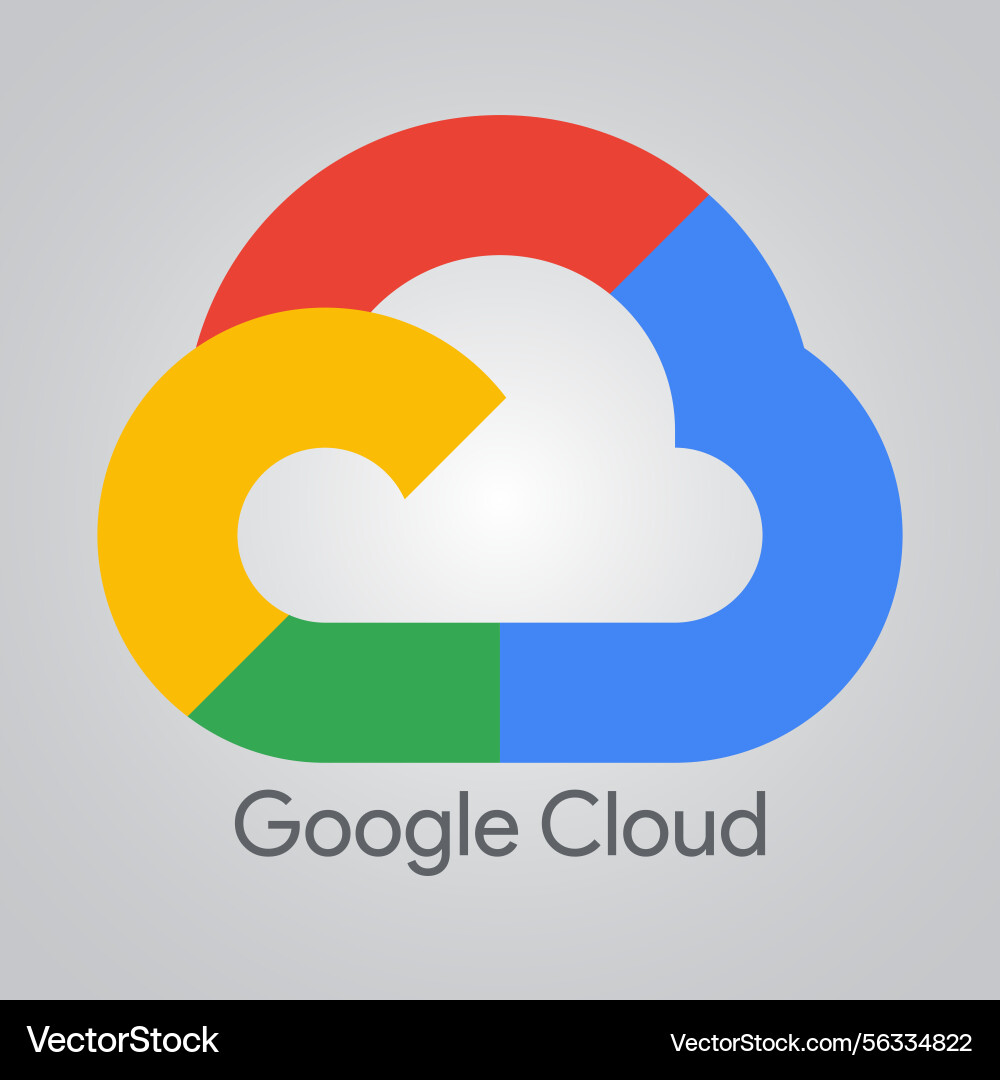 Google cloud logo platform art Royalty Free Vector Image