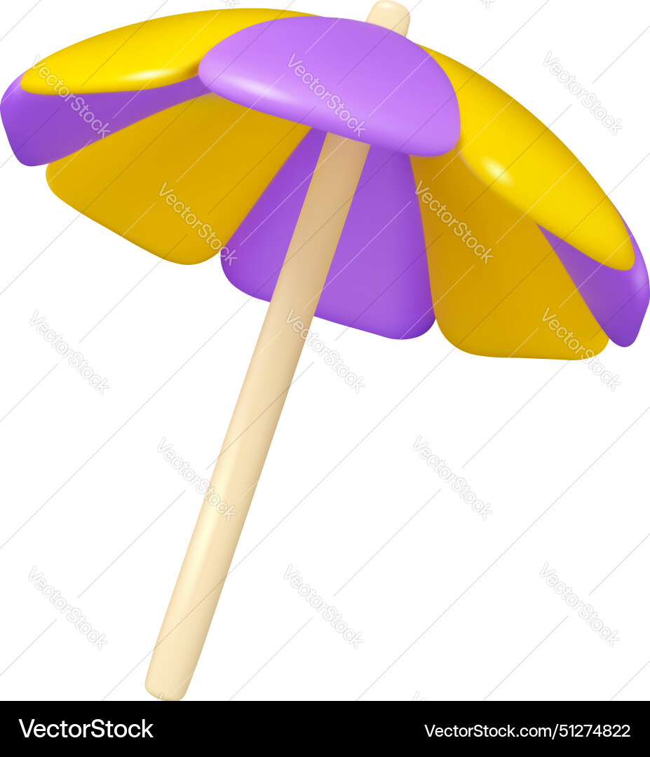 Parasol 3d icon Royalty Free Vector Image - VectorStock