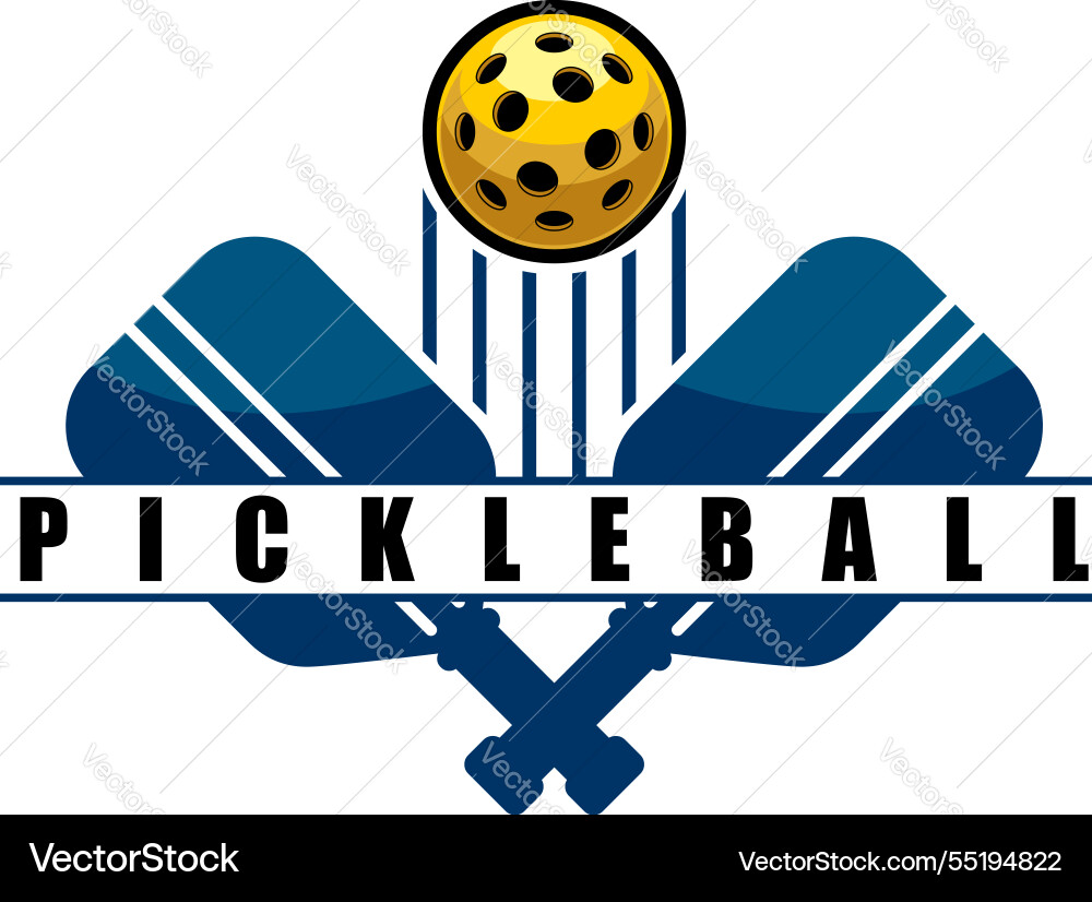 Pickleball graphic design logo Royalty Free Vector Image