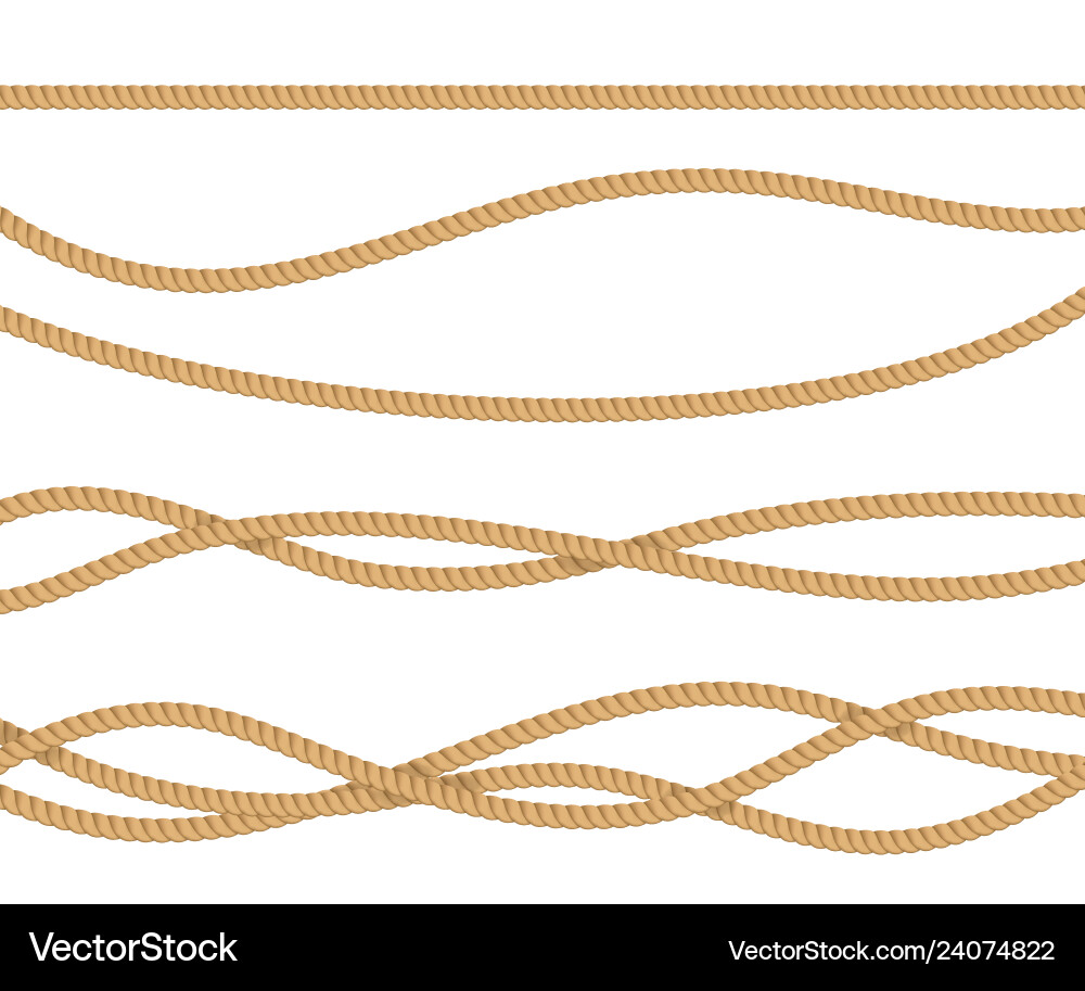 Realistic 3d detailed rope for decoration Vector Image
